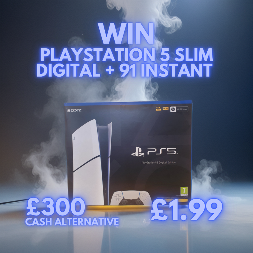 WIN PLAYSTATION 5 SLIM DIGITAL + 91 INSTANTS! – Kernow Raffles Ltd