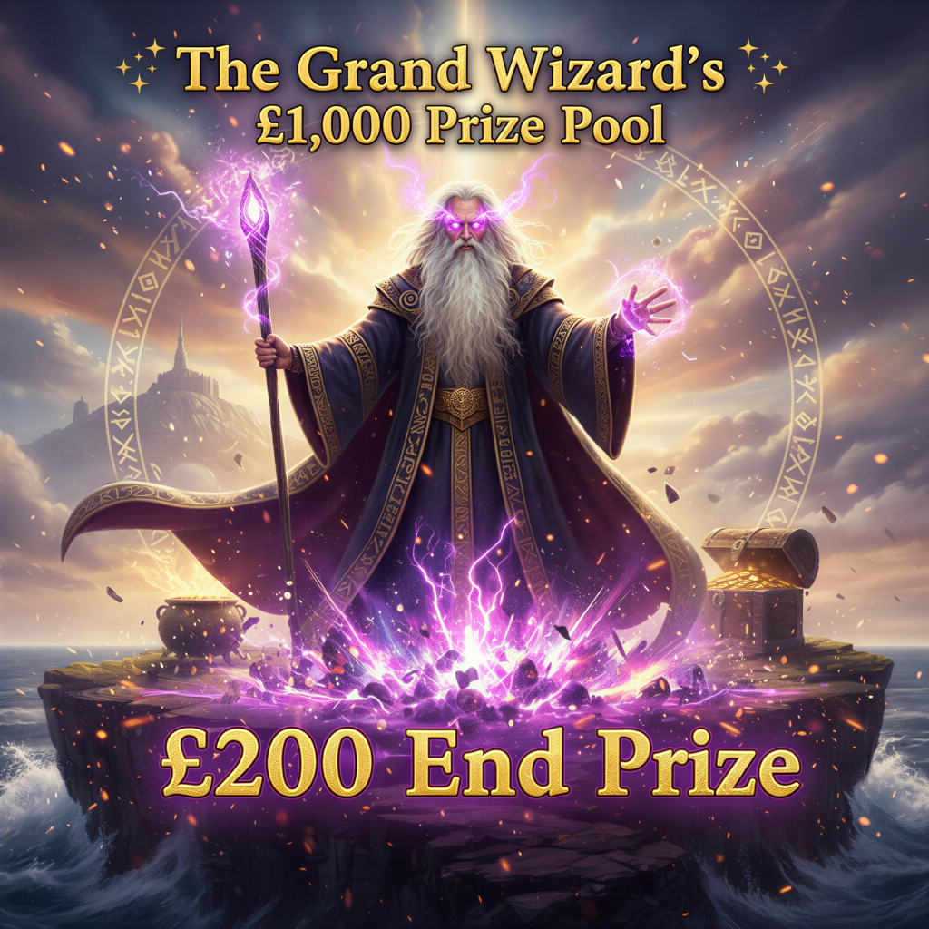 The Grand Wizard’s £1000 Prize Pool £200 end prize – Kernow Raffles Ltd